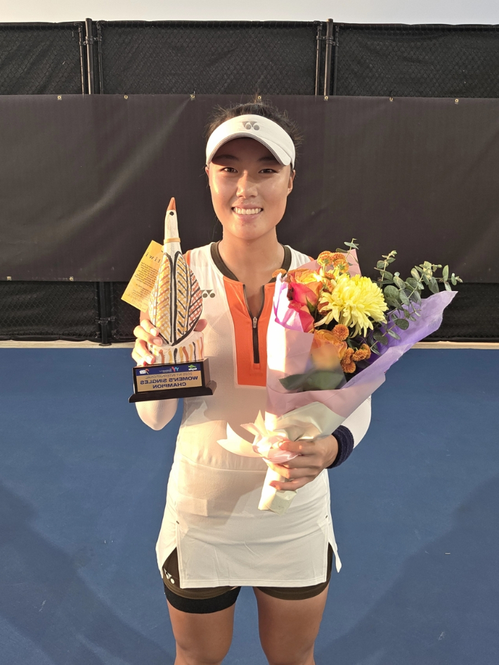 女 테니스 기대주 정보영, 통산 3번째 ITF 국제 대회 단식 우승