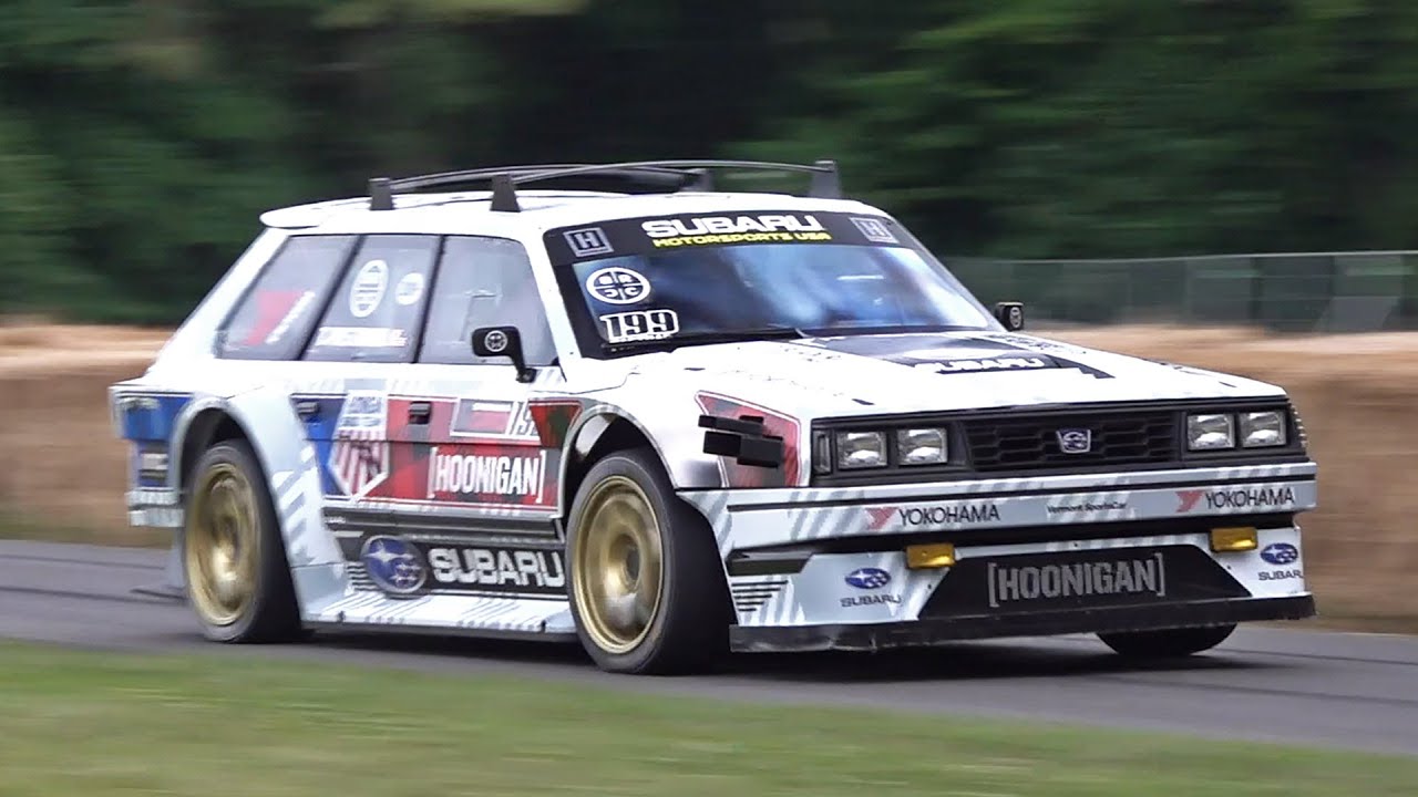 860PK Subaru GL Wagon Gymkhana-auto op Goodwood Festival of Speed