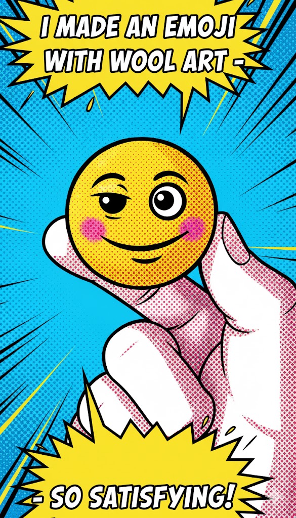 I Made an Emoji With Wool Art – So Satisfying!