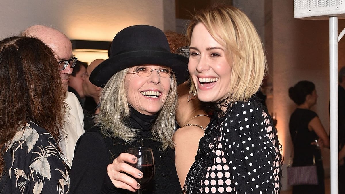 Sarah Paulson gets emotional outside friend Diane Keaton’s home