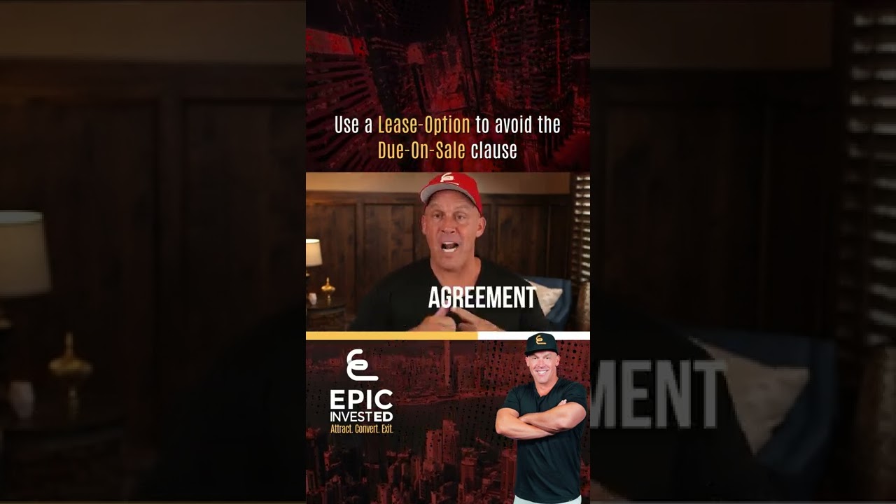 Use a Lease Option to avoid the Due On Sale clause #shorts