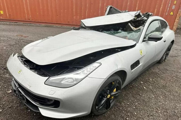 Michail Antonio's wrecked Ferrari from horror crash on sale at ...