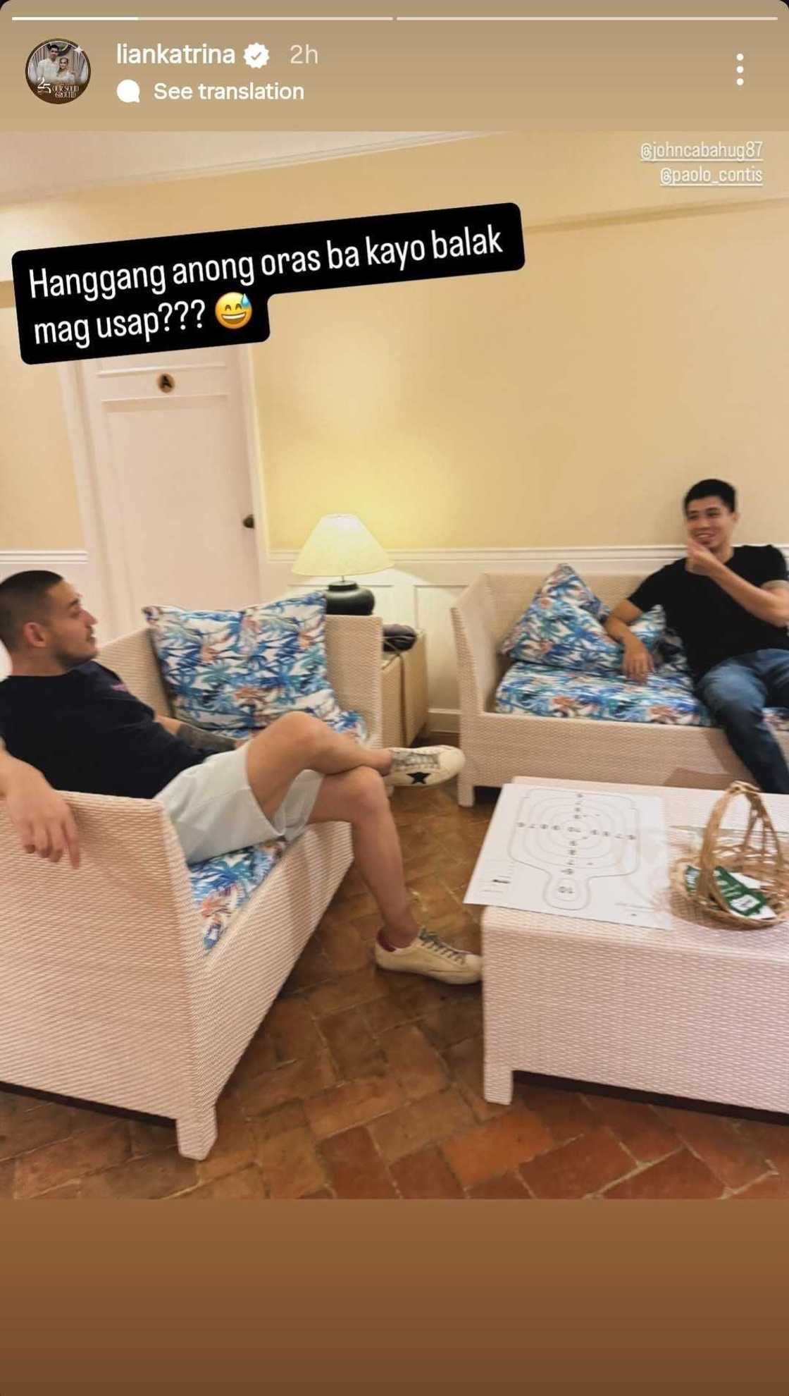 Lian Paz shares a candid photo of John Cabahug and Paolo Contis