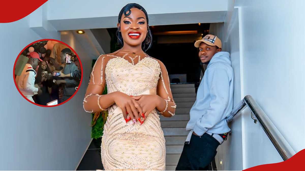 2Mbili showers bae Jackie Ogaga with wads of cash during birthday, netizens react: "Mapenzi ni tamu"