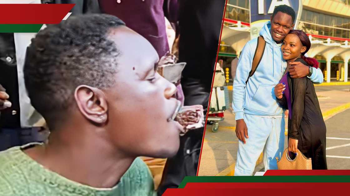 2Mbili showers bae Jackie Ogaga with wads of cash during birthday, netizens react: "Mapenzi ni tamu"