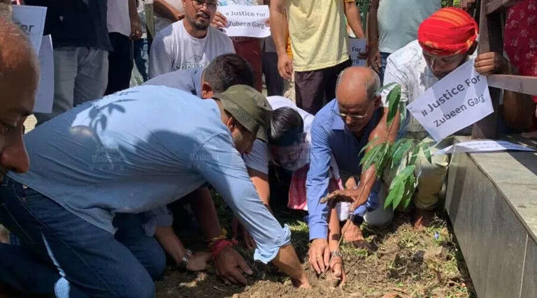 Tribute to Zubeen Garg: 40,000 Nahar Saplings Planted in Sivasagar