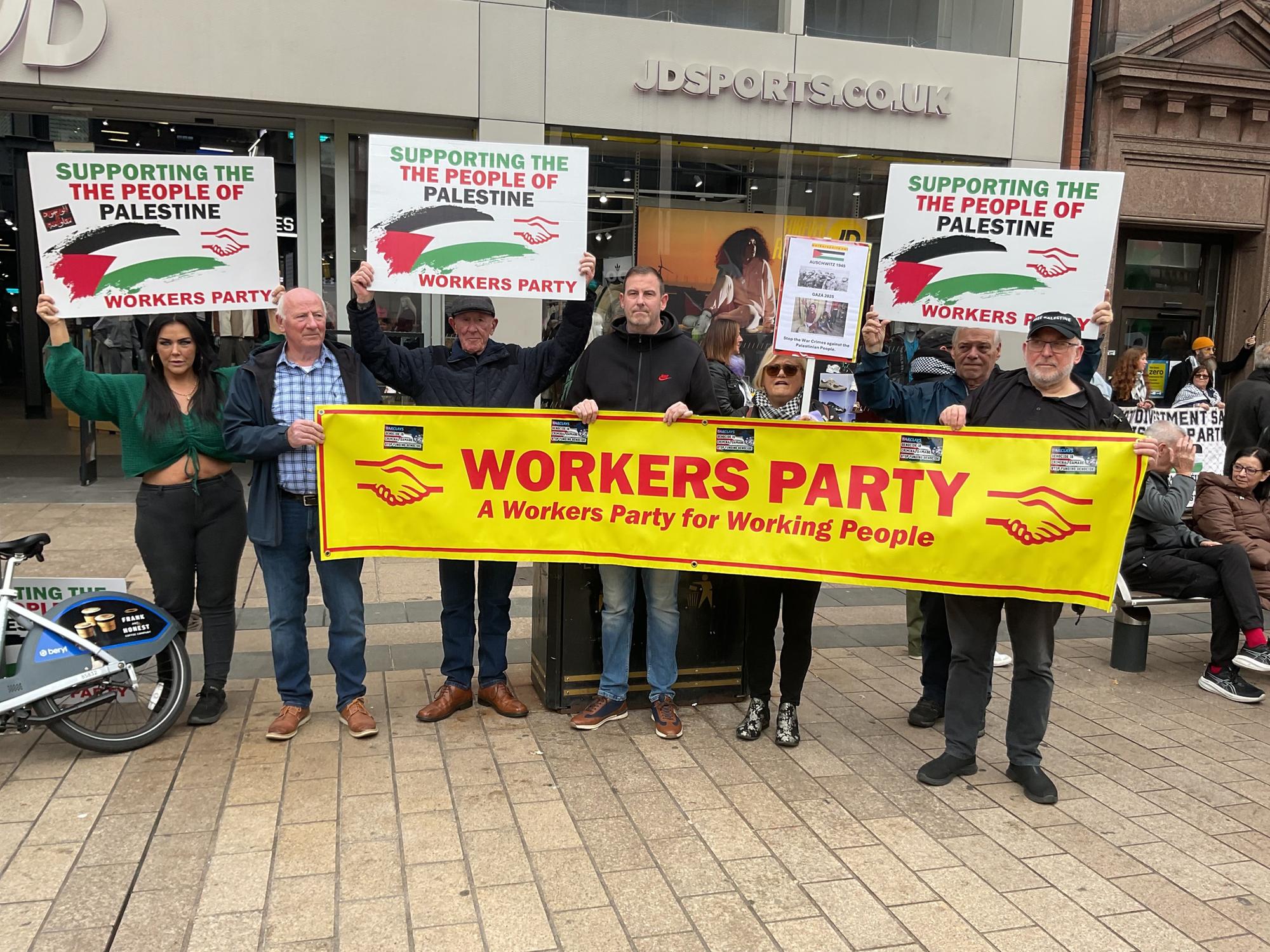 Gerry Grainger Workers Party International Secretary led a large ...
