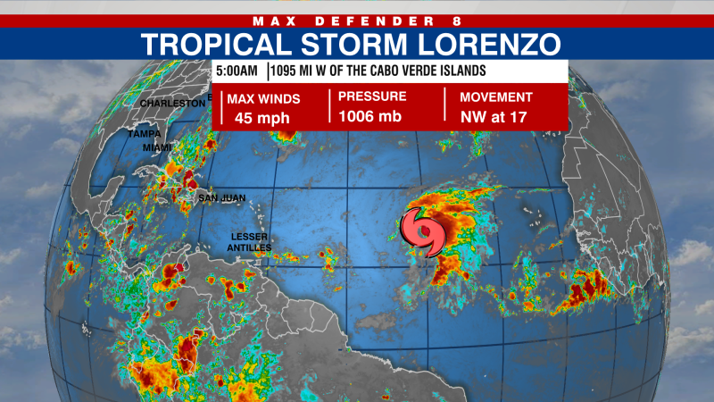 Tropical Storm Lorenzo forms in Atlantic: NHC