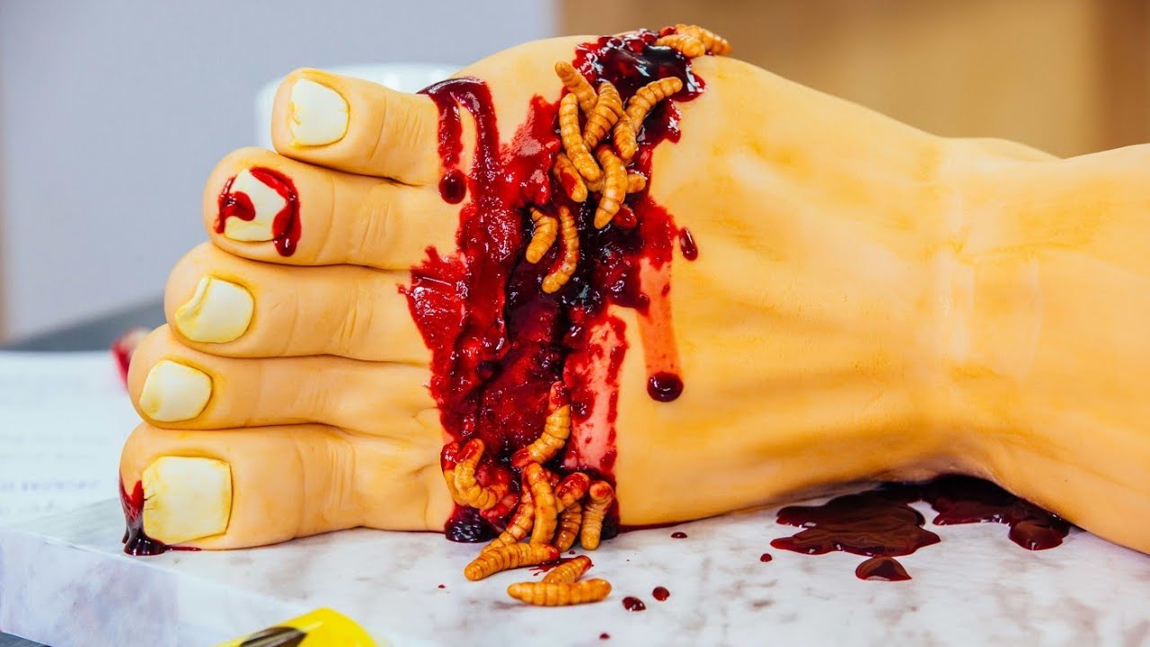 How to Bake a Rotting Leg Cake for Halloween
