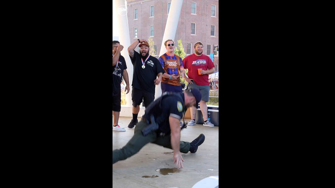 Dancing deputy takes first place in Dad Bod contest in downtown Wichita