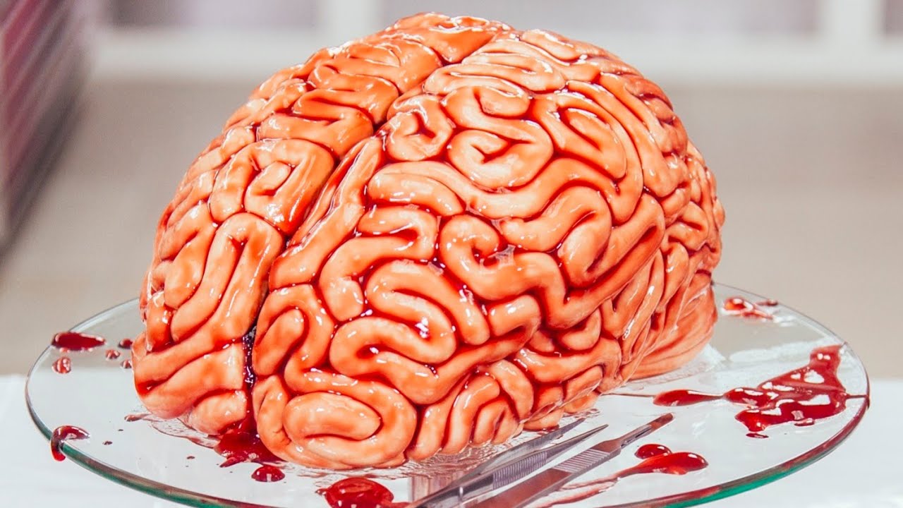 Quick Halloween Brain Cake Tutorial