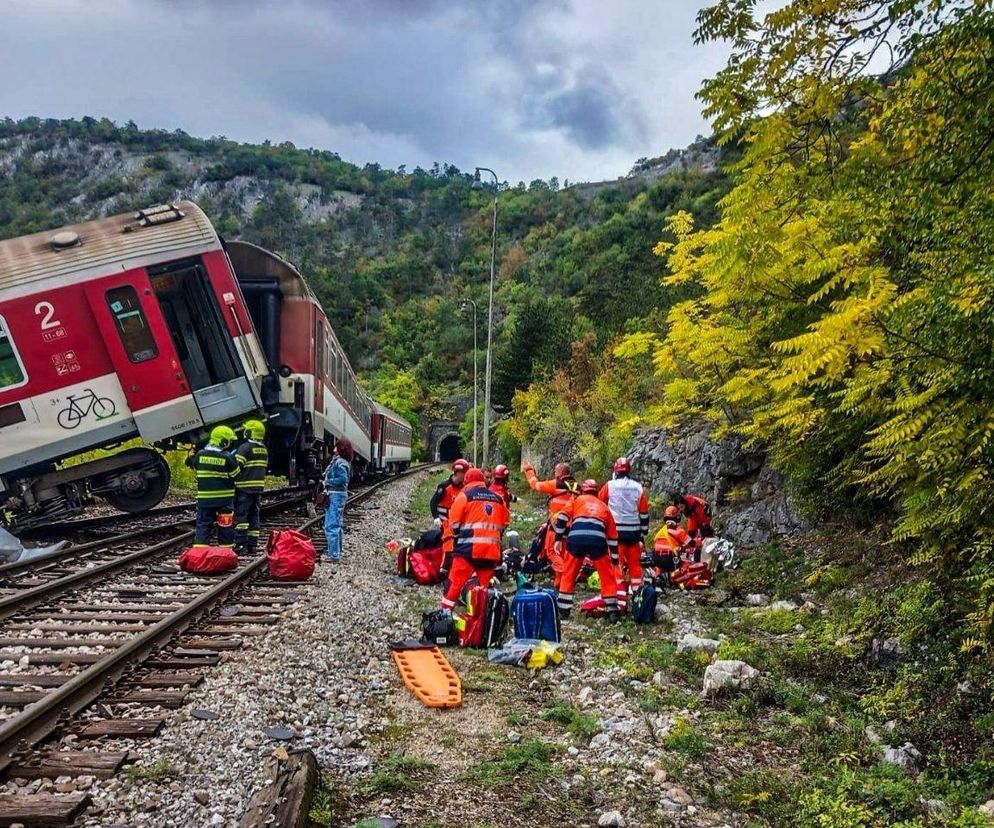 Katastrofa kolejowa na Słowacji. Ponad 100 osób rannych po zderzeniu ...