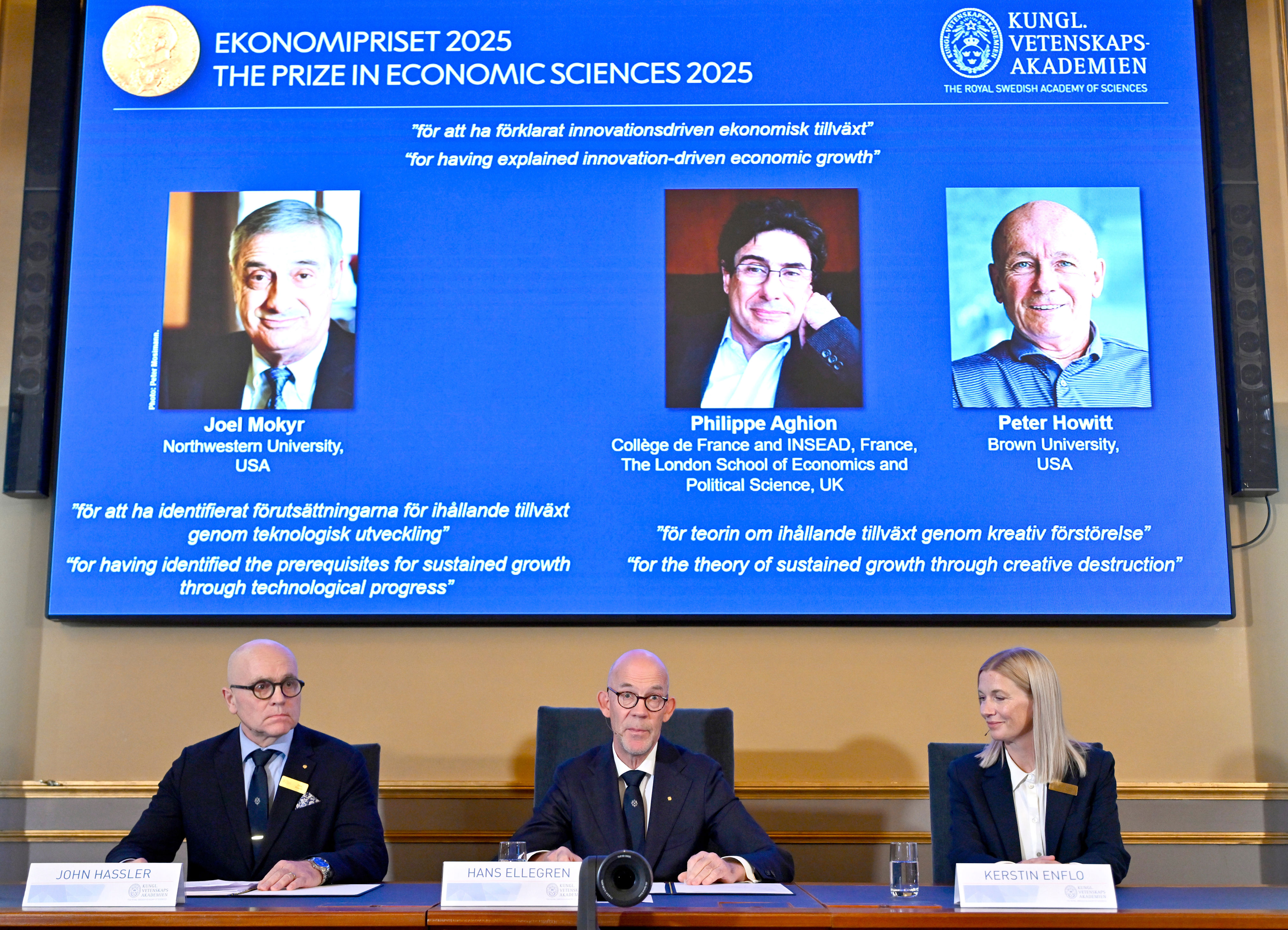 Nobel economics prize recognizes creative destruction in innovation, growth