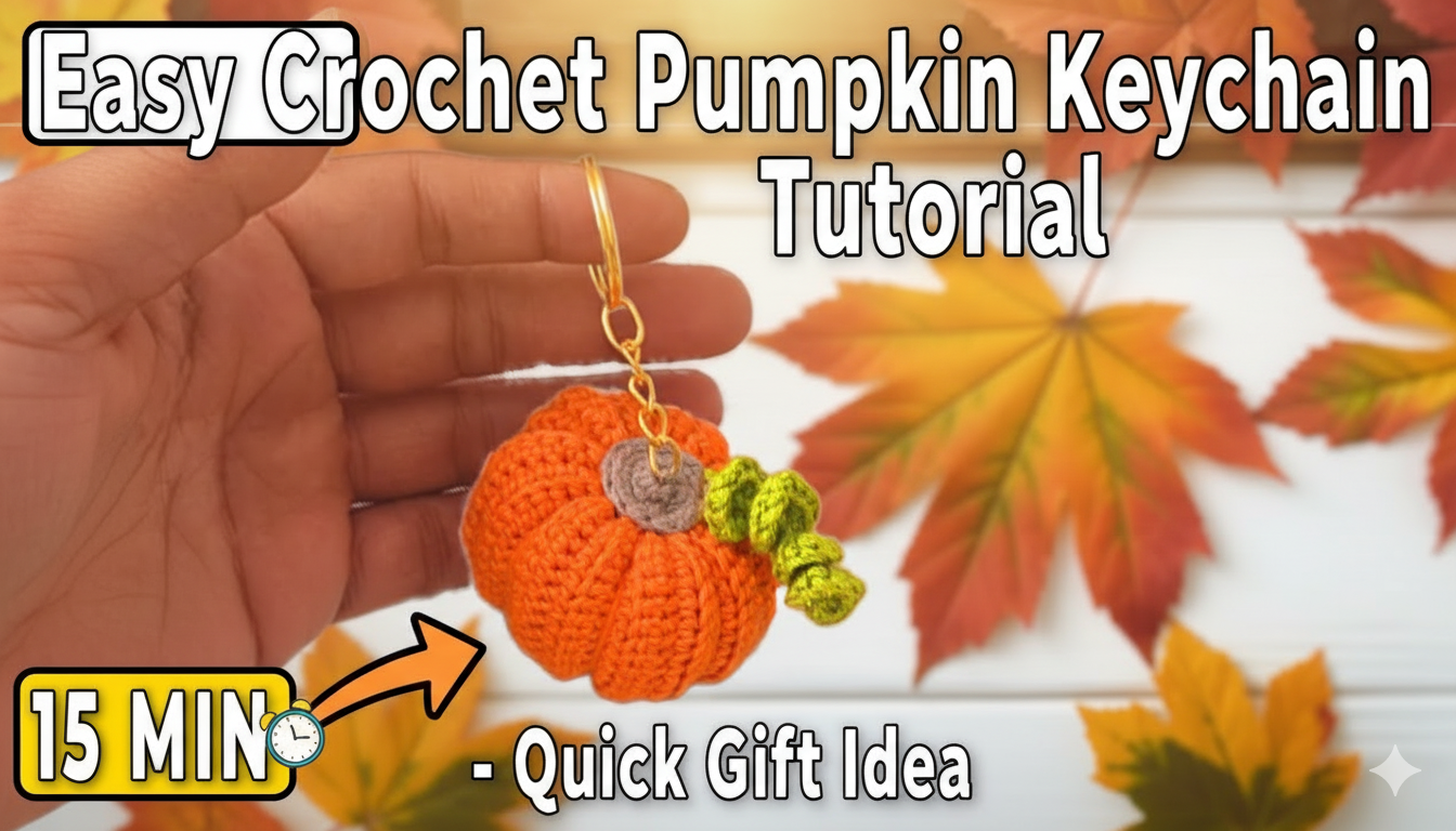 Easy Crochet Pumpkin Keychain Tutorial | Quick Gift Idea