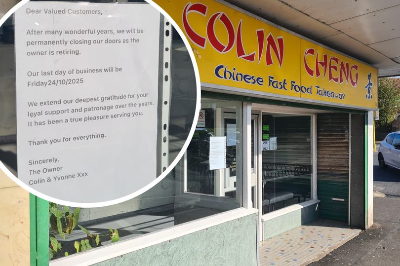 'End of an era' as Chinese takeaway Colin Cheng's announces closure ...