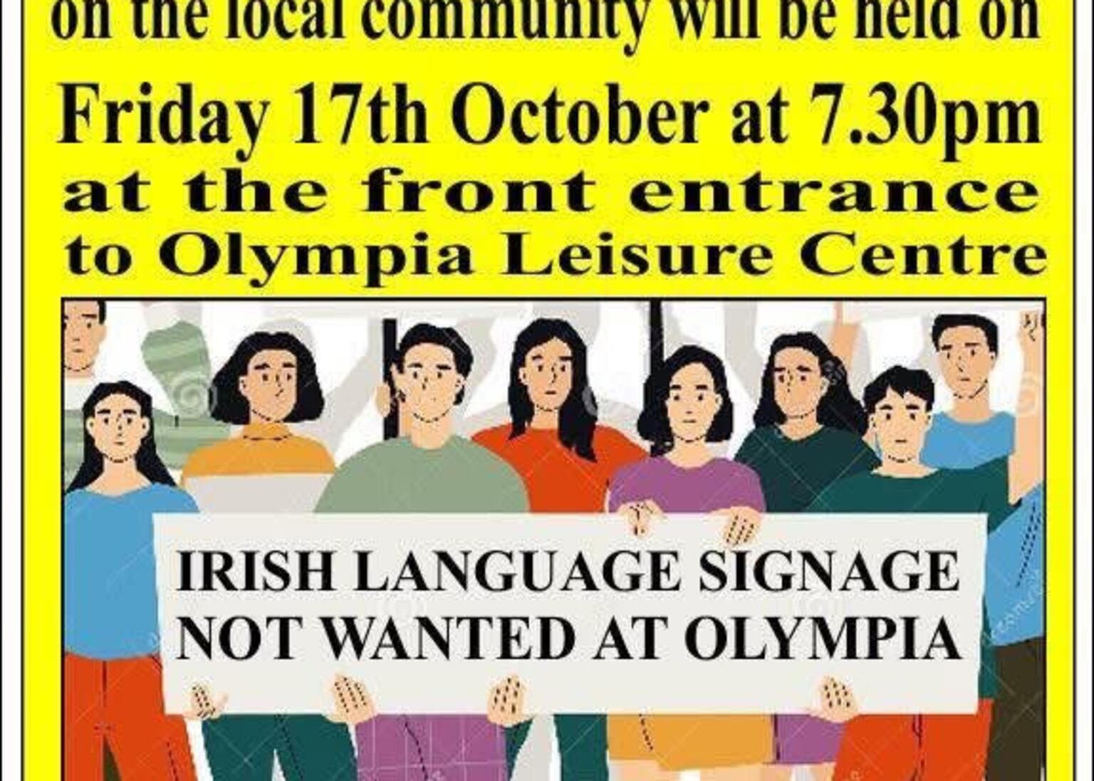 Protest organised against ‘forcing’ of Irish language signage at ...
