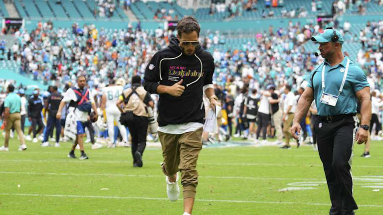 Mike McDaniel Wore Louis Vuitton x Nike Sneakers in Dolphins' Week 6 Loss
