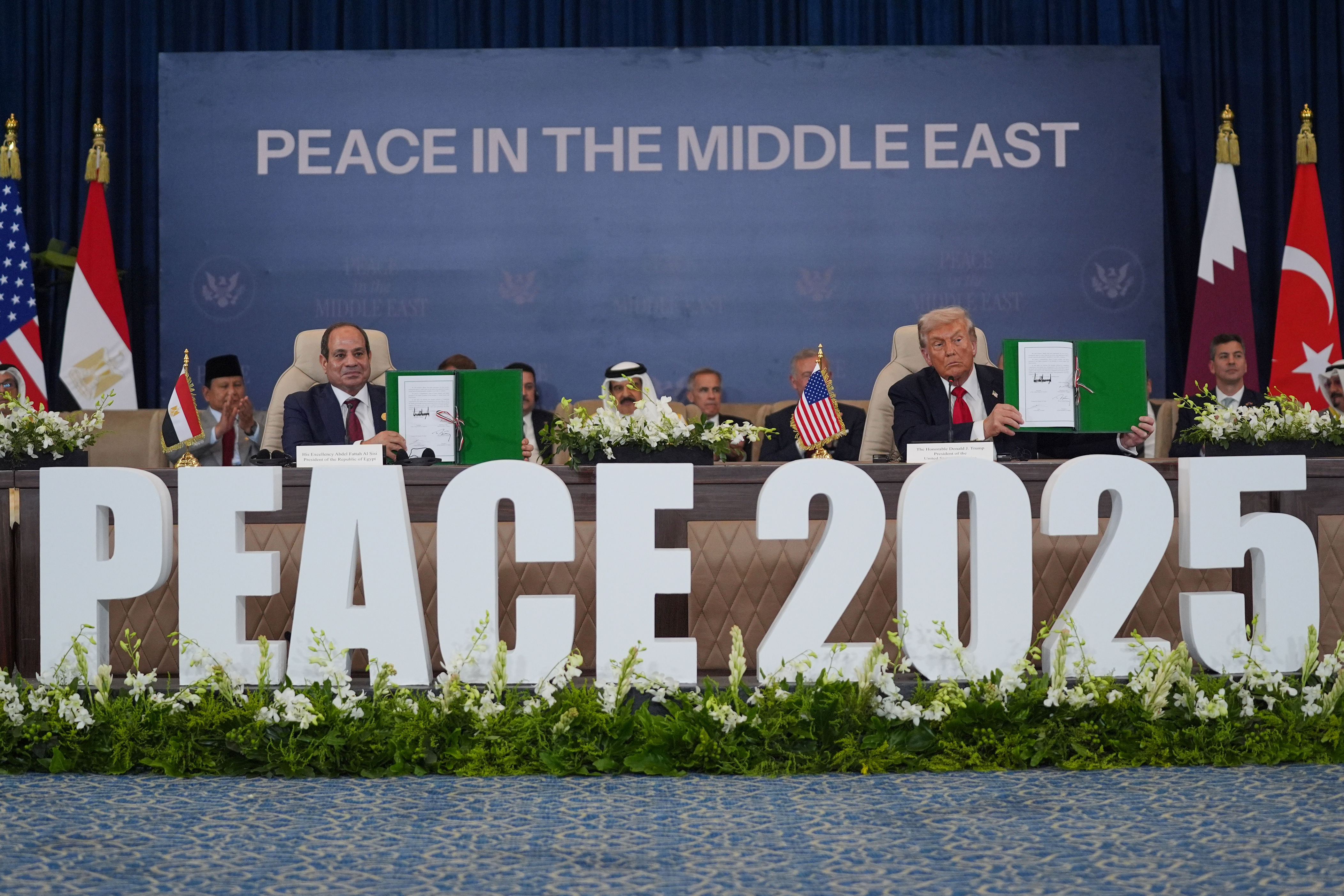 Trump, in Egypt, highlights collective effort to end war in Gaza