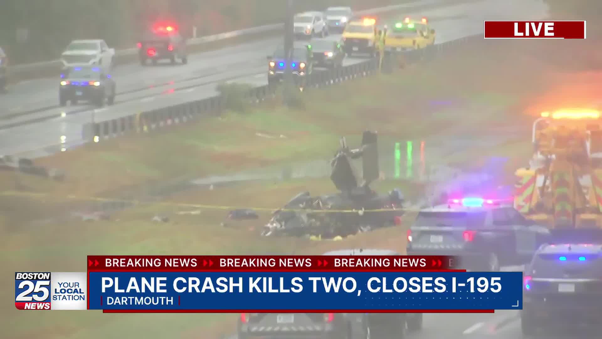 2 people dead, 1 hurt after plane crashes on major Mass. highway during ...