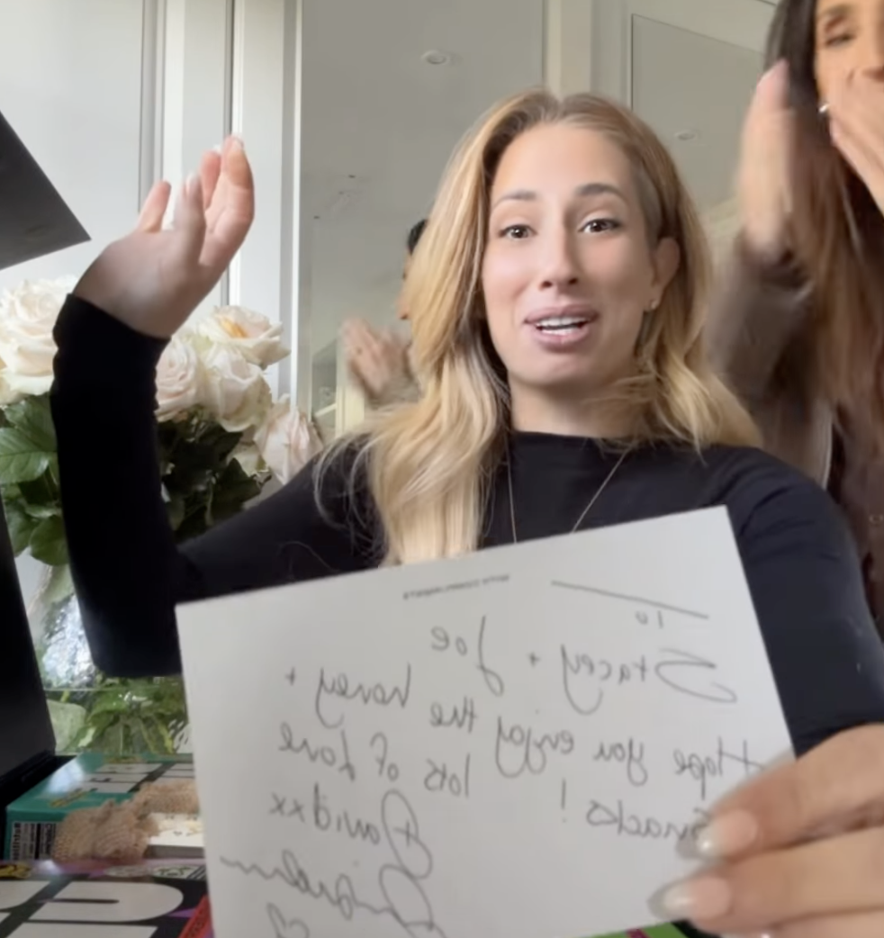 Stacey Solomon gets surprise parcel from David Beckham