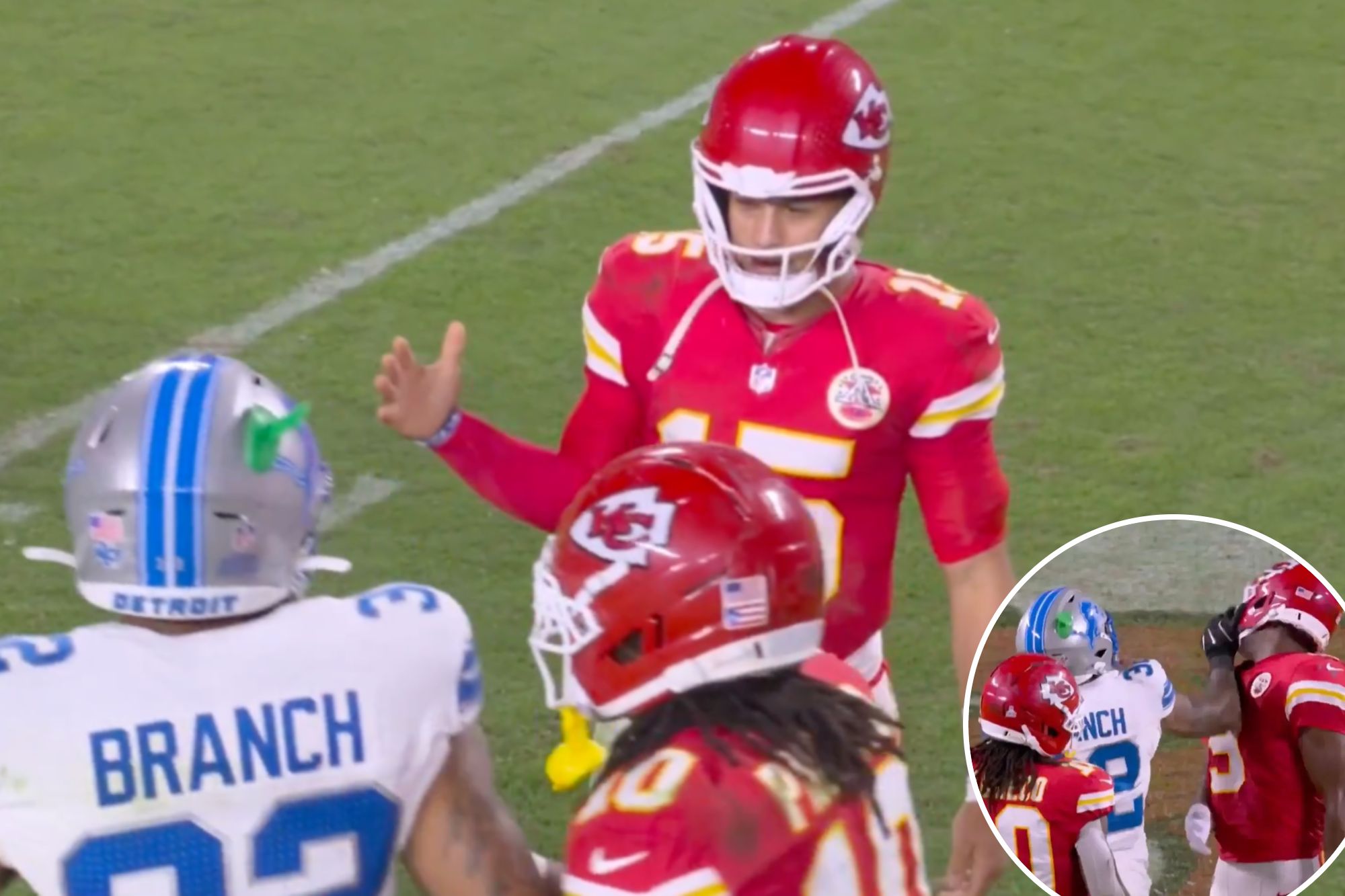 How Patrick Mahomes responded to Brian Branch’s Chiefs slap after ...