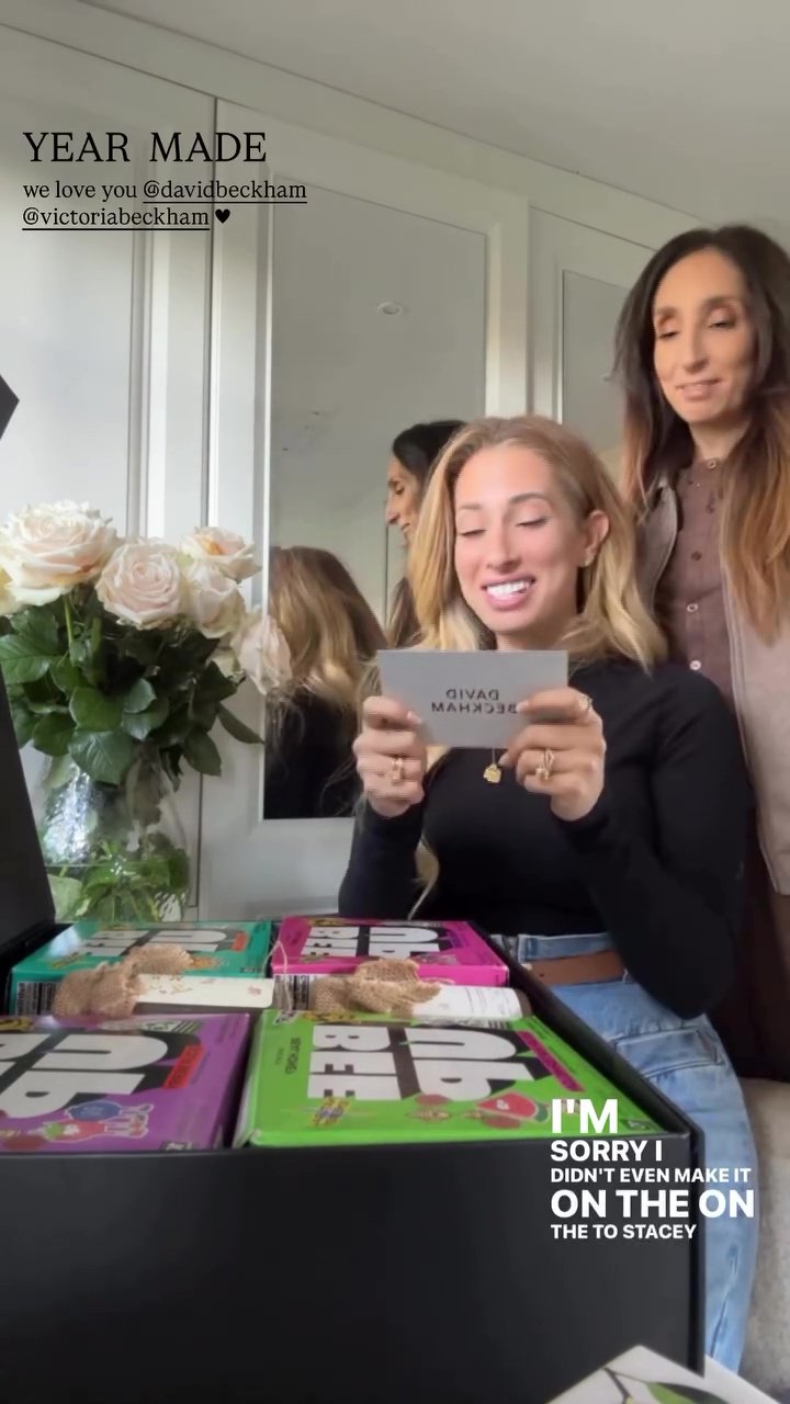 Stacey Solomon gets surprise parcel from David Beckham