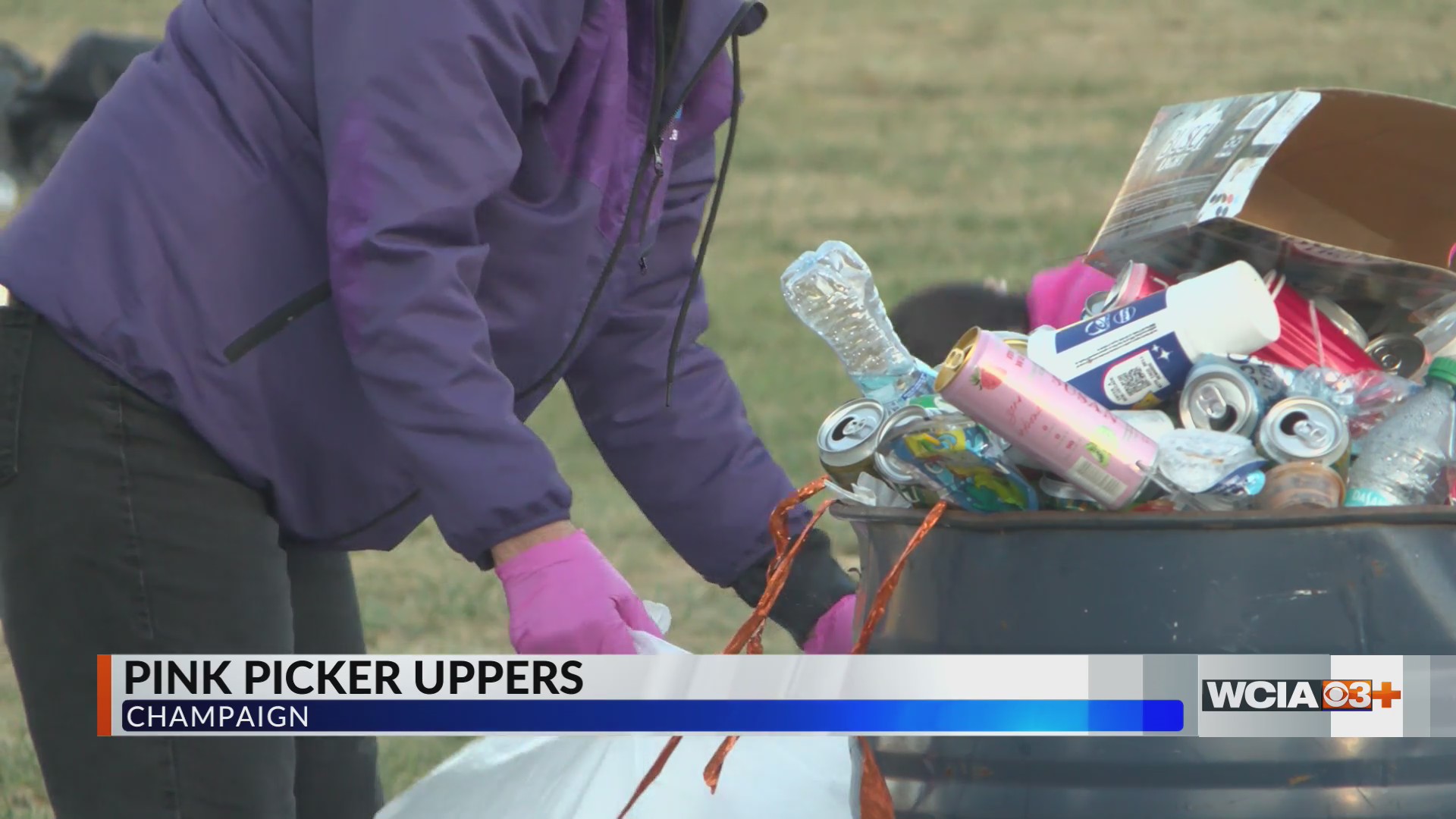 'Pink Picker Uppers' cleaning up after Illini tailgates, raise breast ...