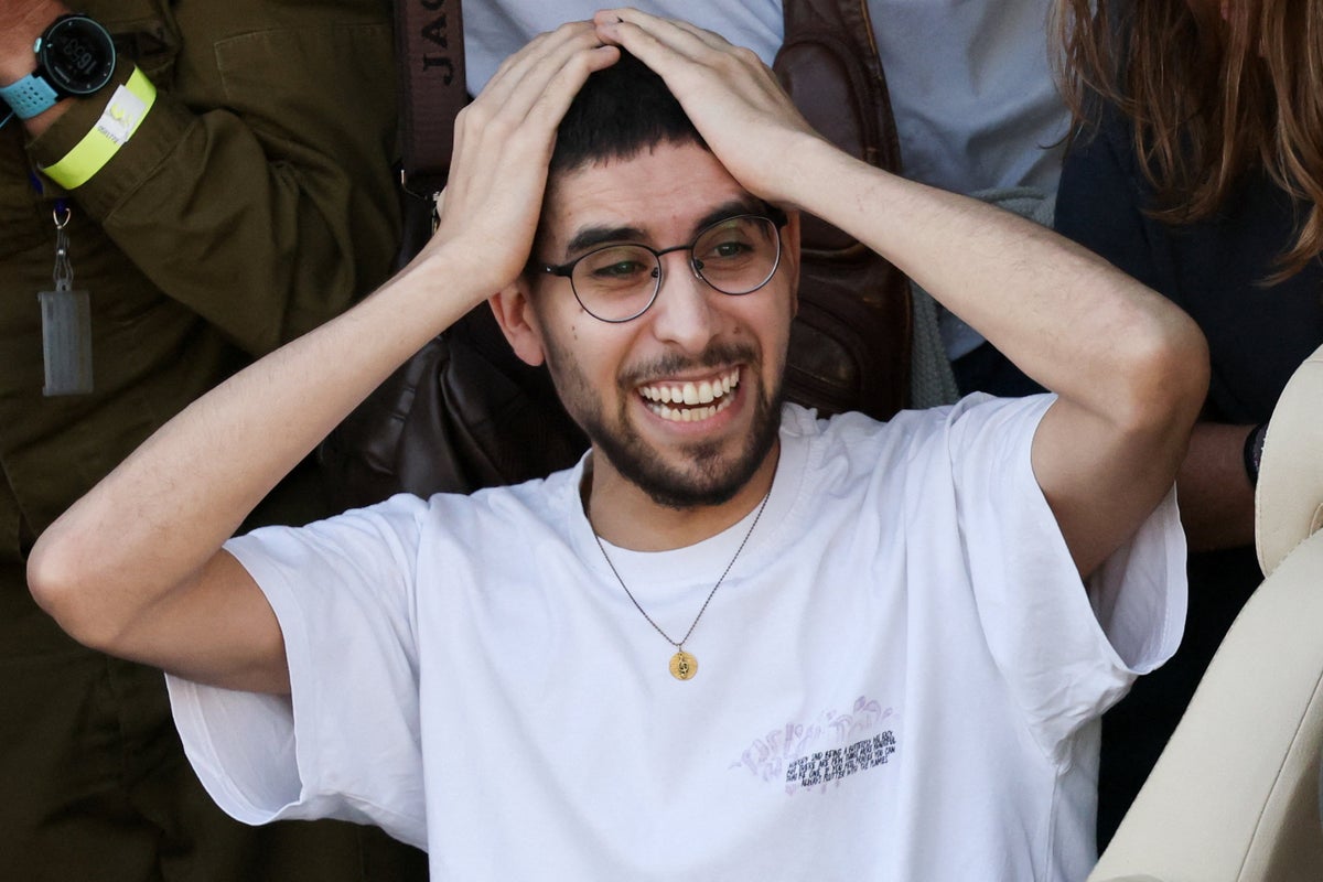Israeli hostage forced to dig own grave by Hamas reunited with his ...
