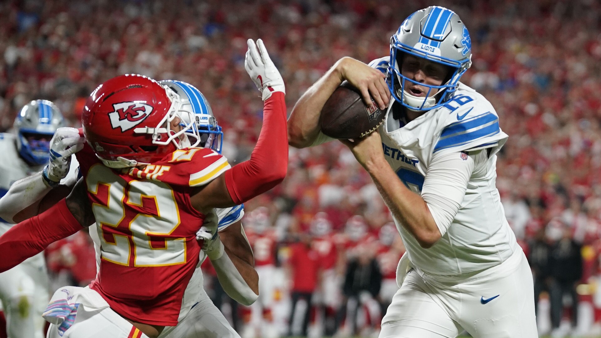 At practice, the Lions' pass to Jared Goff also violated the illegal ...