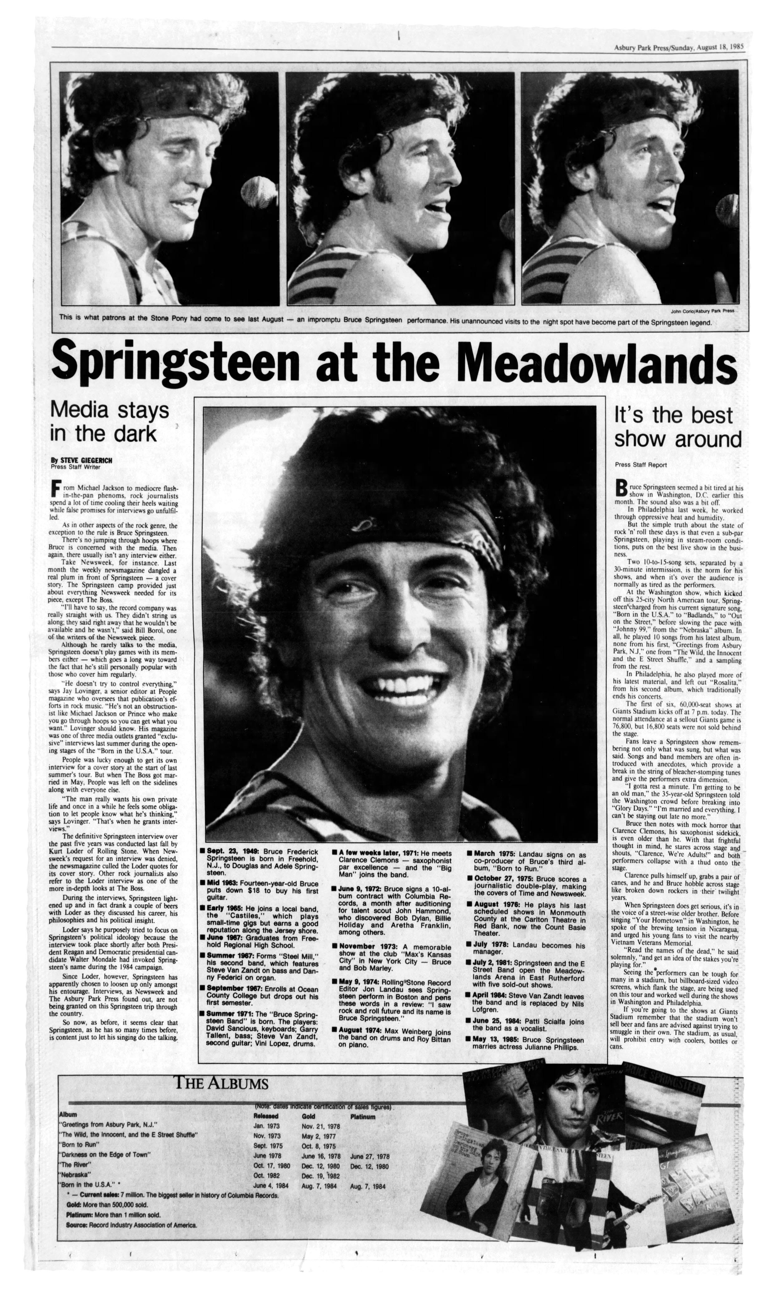 Bruce Springsteen plays the best show around (1985)