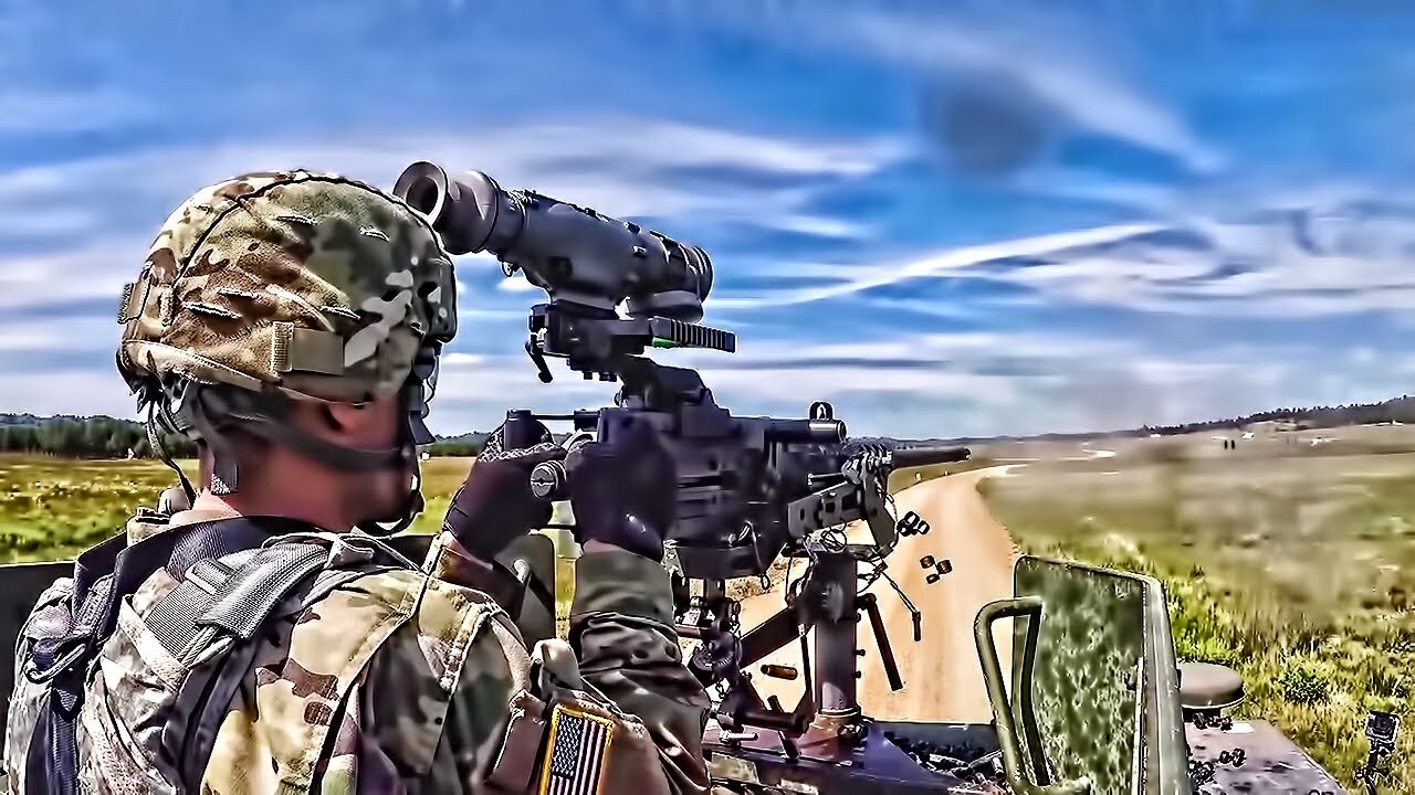 Ma Deuce 50 Caliber Machine Gun Mounted On A Hummer