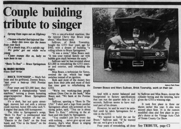 Brick couple building tribute to Bruce Springsteen (1984)