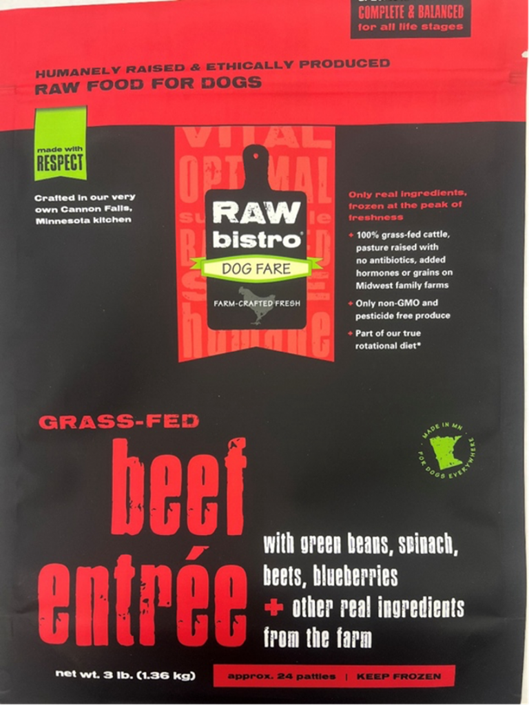 Raw Bistro Pet Fare Voluntarily Recalls Frozen Beef Entrée Because of ...