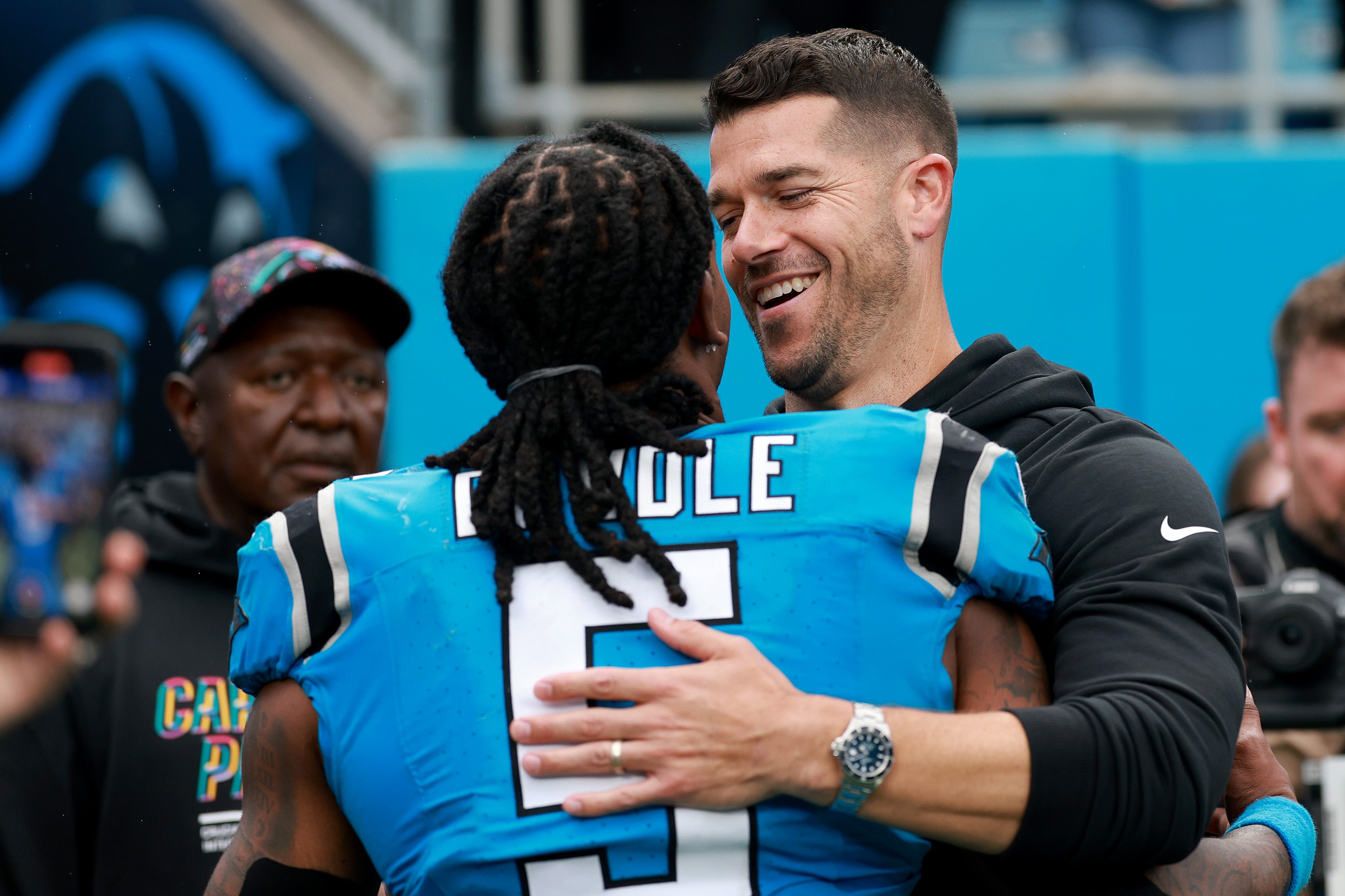 Panthers HC Dave Canales on if Rico Dowdle will start over Chuba ...