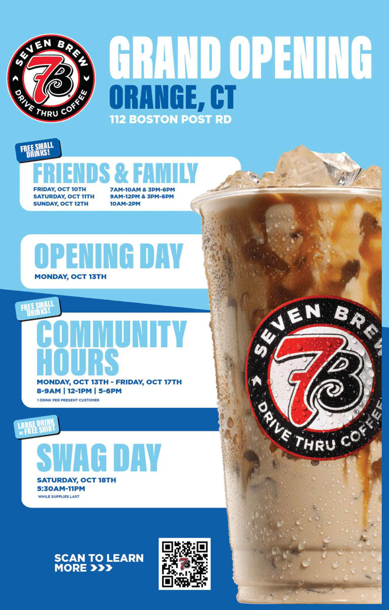 7 Brew Coffee's Orange drive-thru shop officially opens today