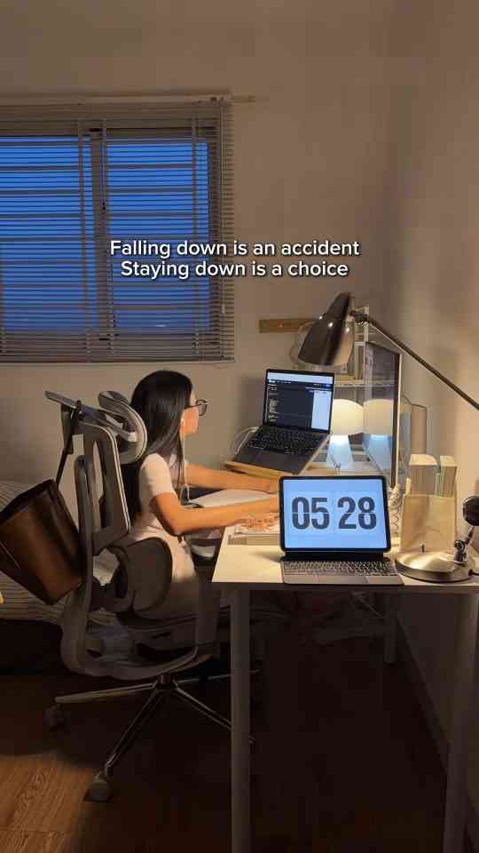 Falling down is an accident Staying down is a choice