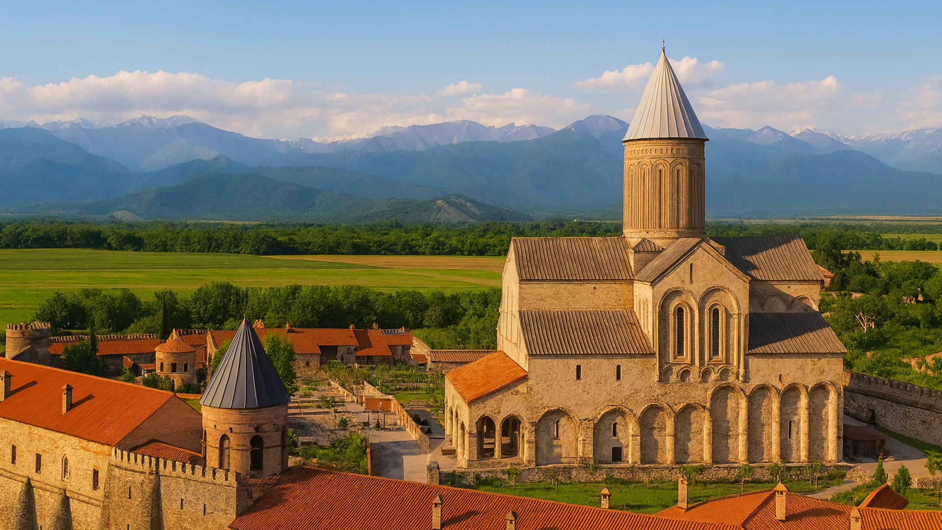 Alaverdi Monastery – Historic Church & Mountains in 4K