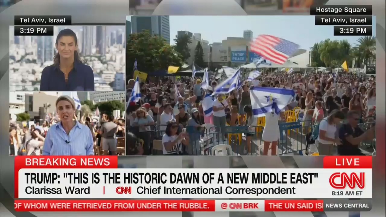 Trump Speech Gets ‘Rapturous Applause’ in the Streets of Israel, CNN’s ...