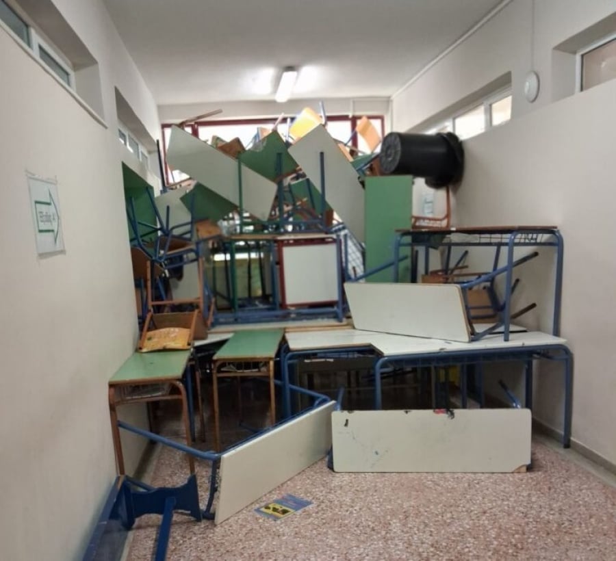 Ραφήνα: Καταστροφές και βανδαλισμοί στο 1ο Γυμνάσιο μετά την κατάληψη ...