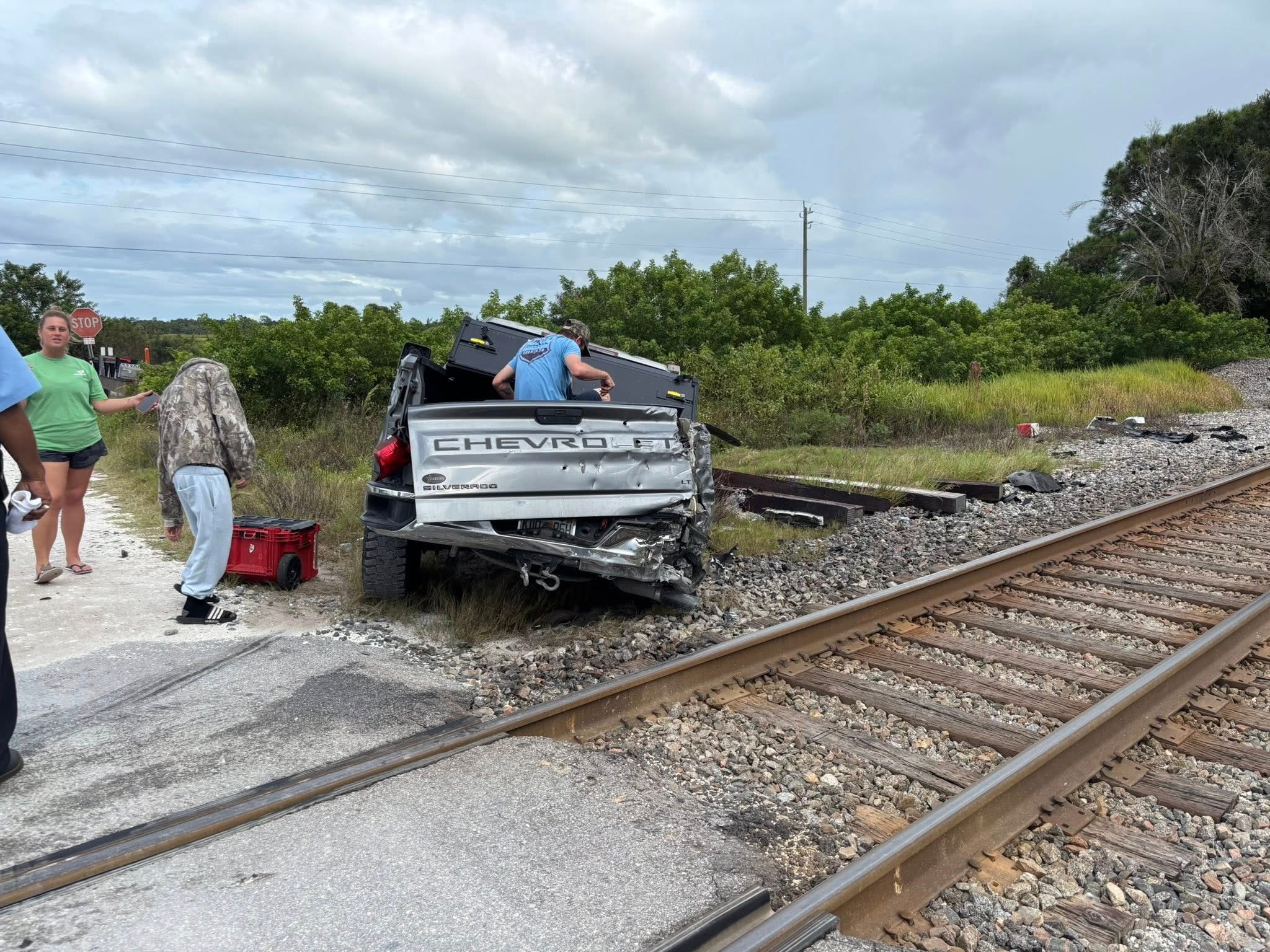 Amtrak train, pickup collide in western Martin County