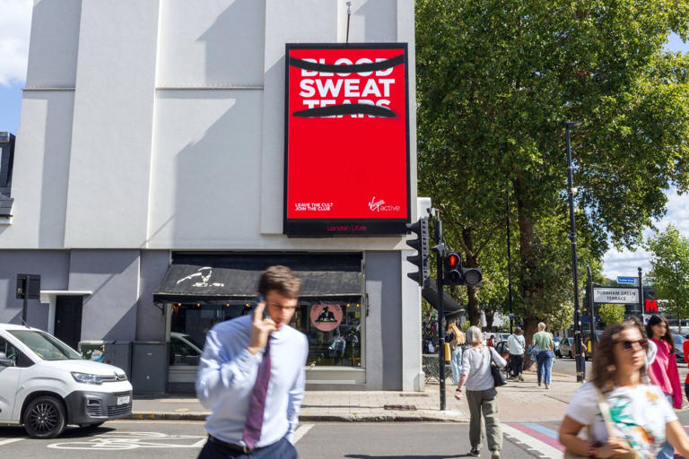Virgin's empowering billboard ads are a refreshing take on grindset fitness