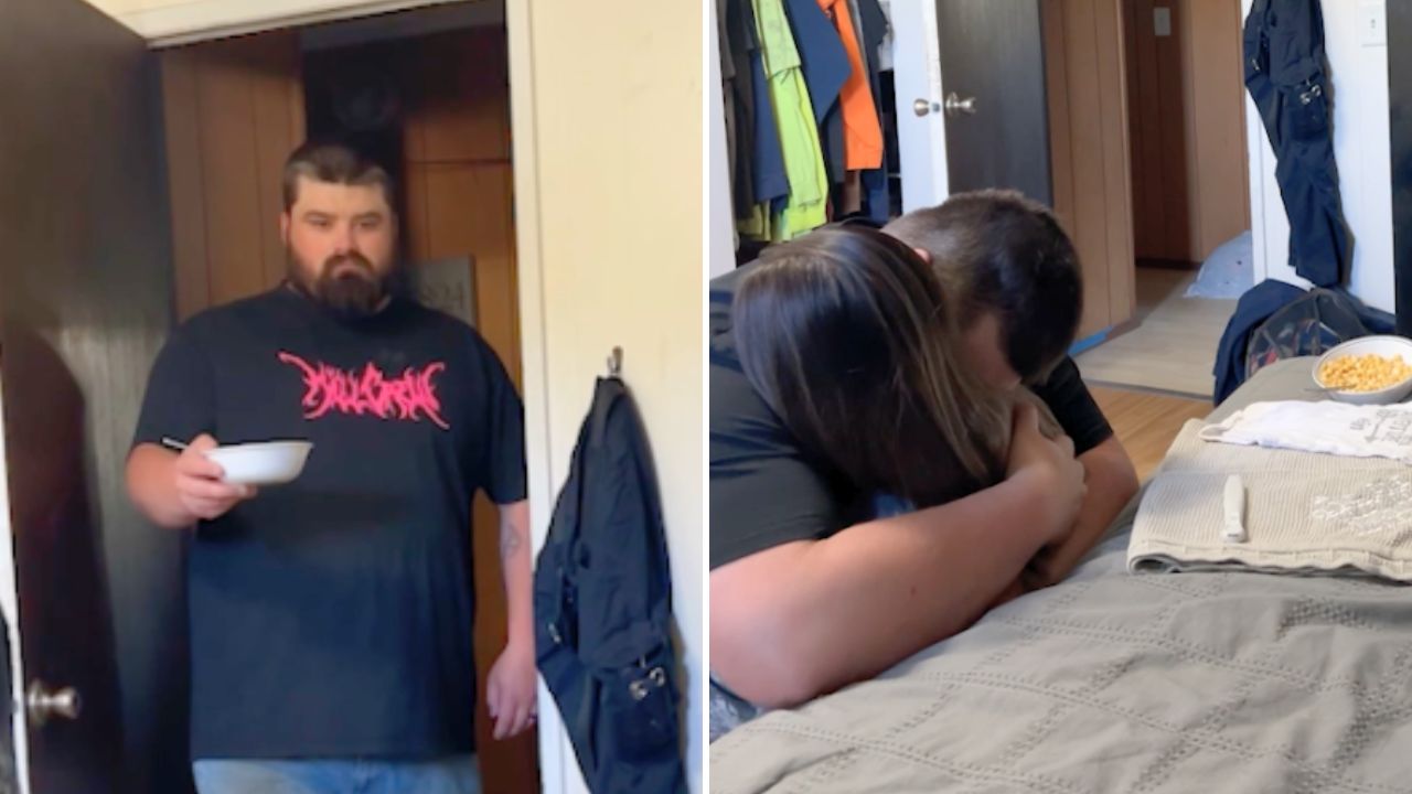 Husband Falls To Knees When Wife Reveals Rainbow Pregnancy