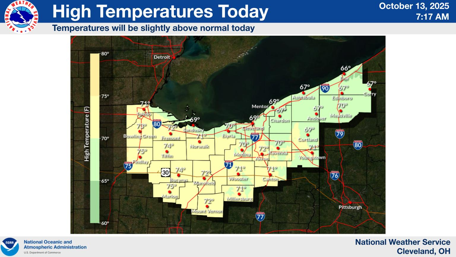 Canton area weather forecast calls for sunny conditions and mostly ...