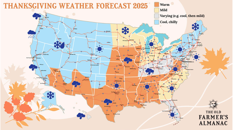 Thanksgiving winter storm forecast snow 2025; what's in store for ...