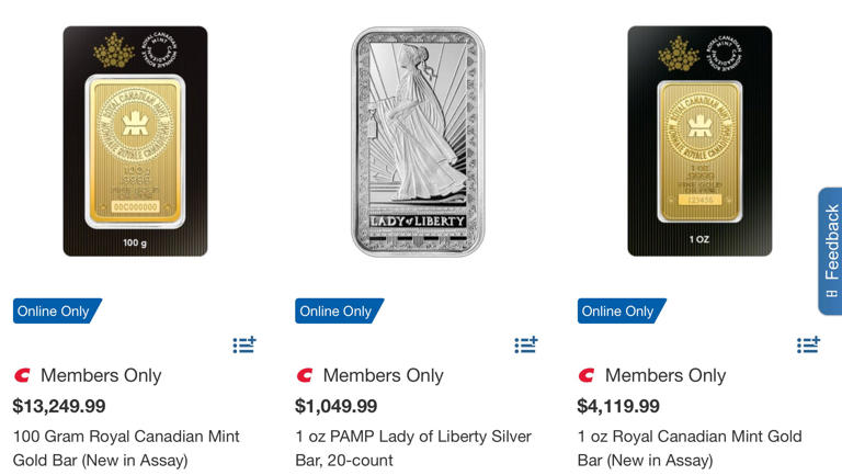 How to buy gold, silver, and other precious metals from Costco online ...