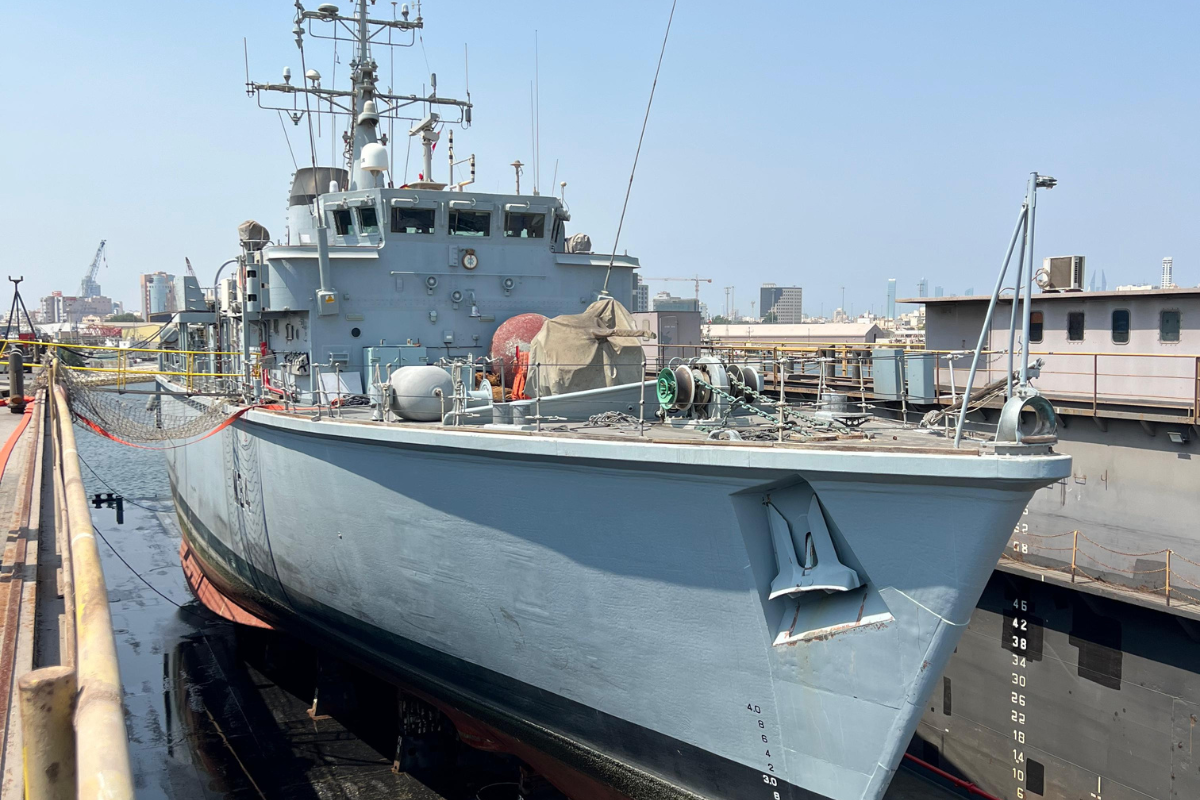 "Time for some TLC": Royal Navy's solo Middle East minehunter HMS ...
