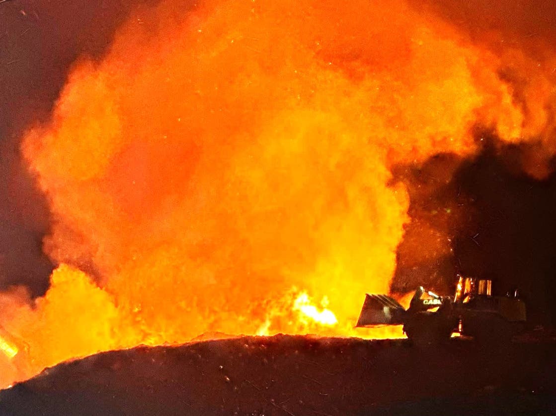 Wind-Fueled Mulch Fire Burns For Hours In Warrington Twp.