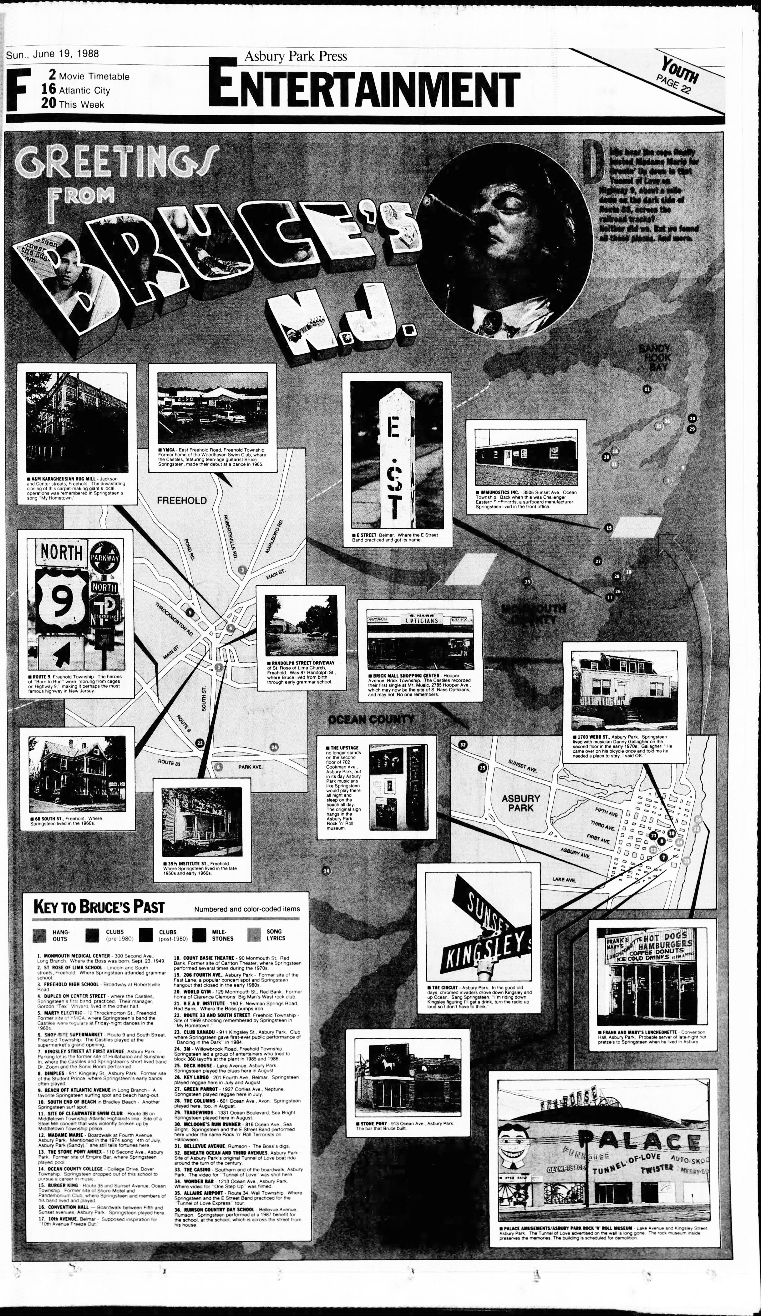 Take a summer tour and see Bruce Springsteen's homes, schools and more ...