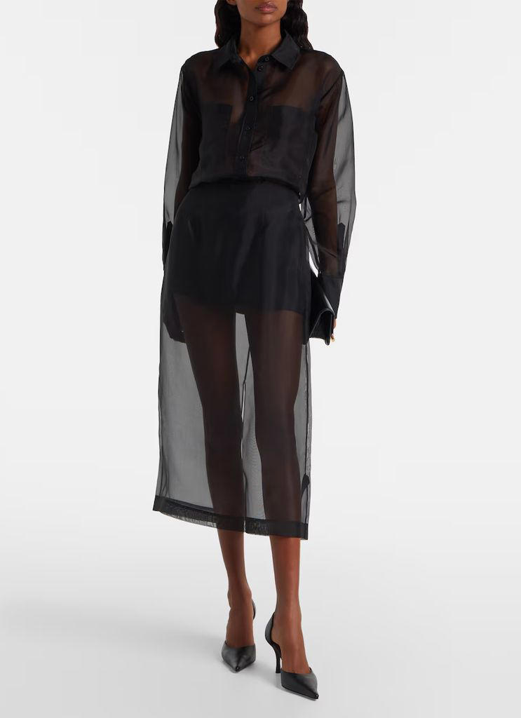 Frankie Bridge stuns in the sheer skirt trend - and it's a £36 designer ...