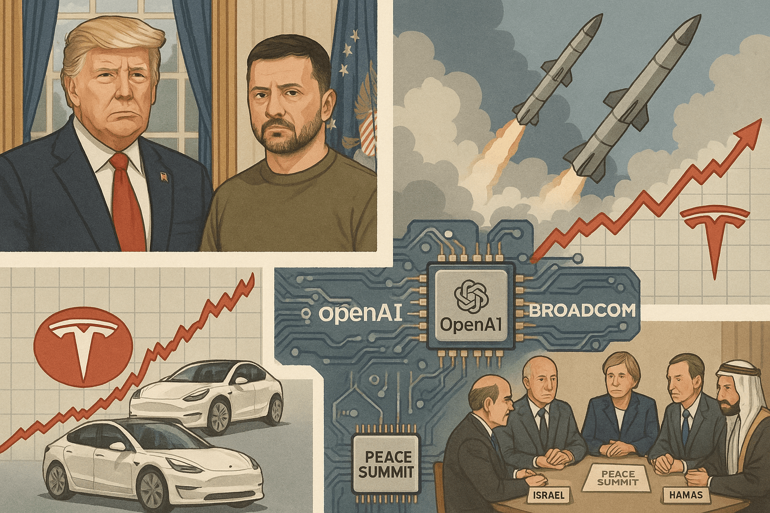 US digest: OpenAI Broadcom deal, Trump signs Gaza peace deal,